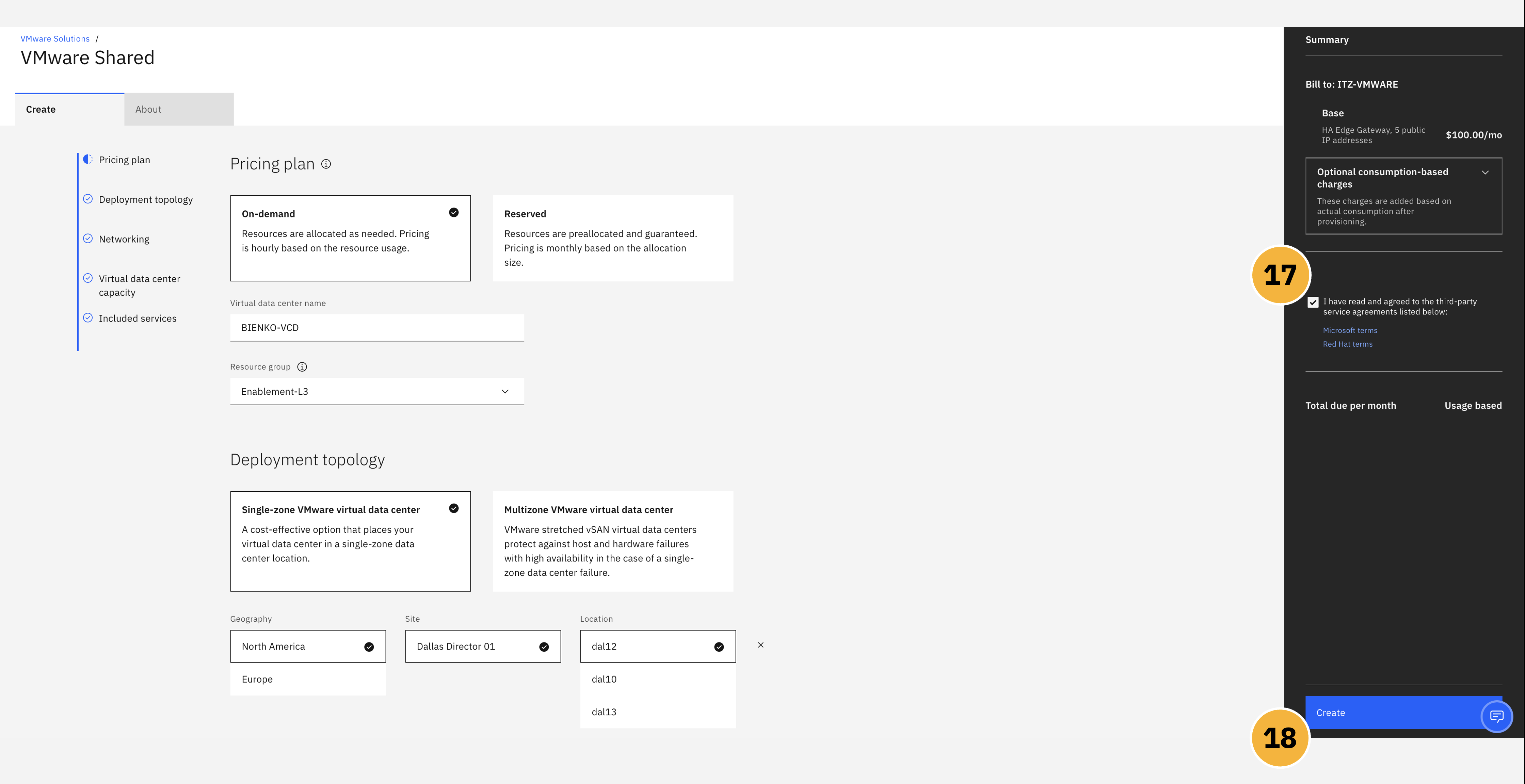 Provisioning - IBM Cloud for VMware Solutions