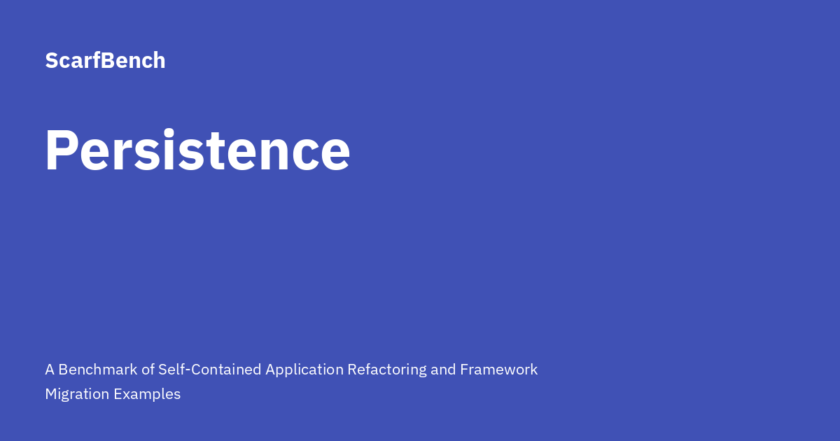 Persistence · ScarfBench