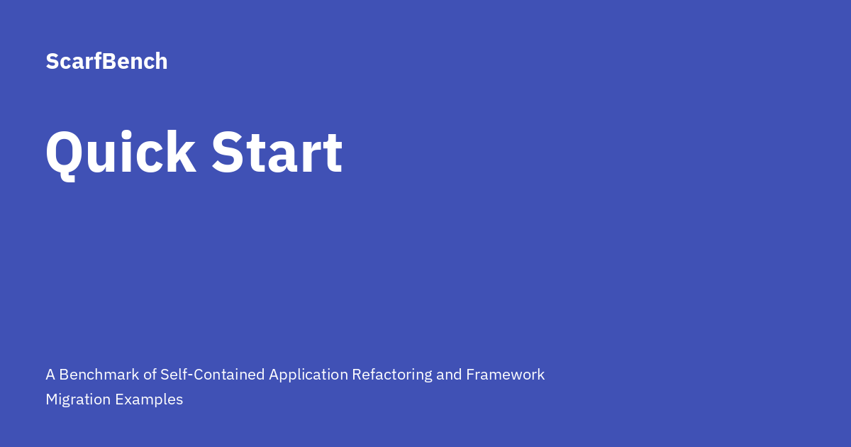 Quick Start · ScarfBench