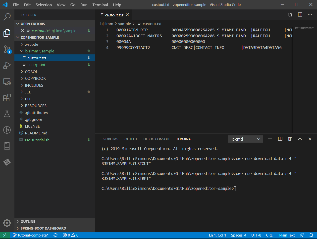 Managing Z OS Resources With IBM RSE API Plug in For Zowe CLI Tutorial IBM Z Open Editor